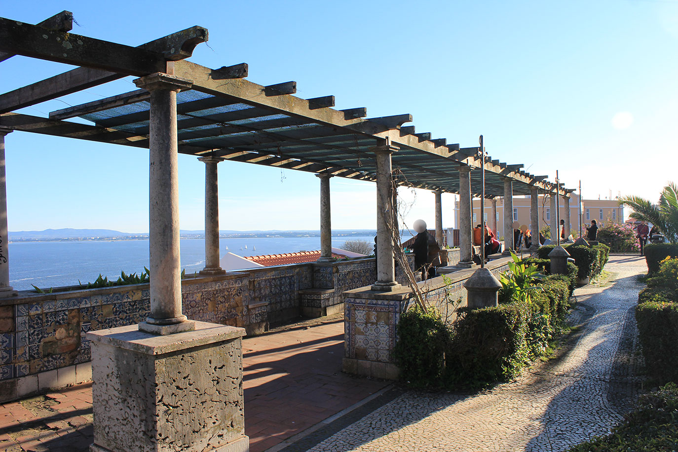 Viewpoint of Santa Luzia at Lisbon • Portugal