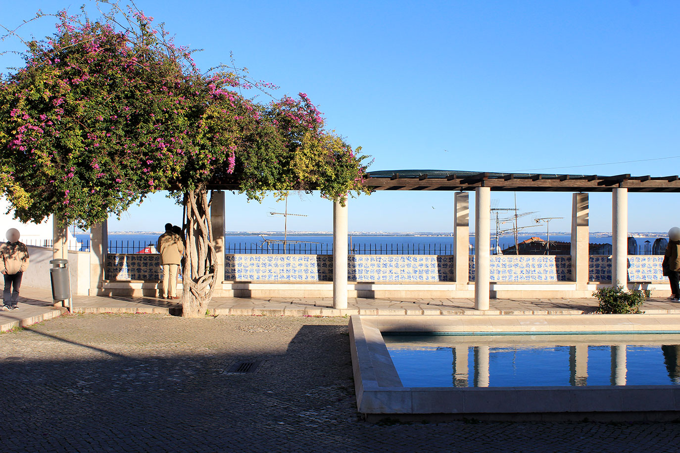 Viewpoint of Santa Luzia in Lisbon • Portugal